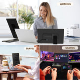 BOSII S6 15.6" Triple Laptop Screen Extender Monitor 1080P FHD IPS ...