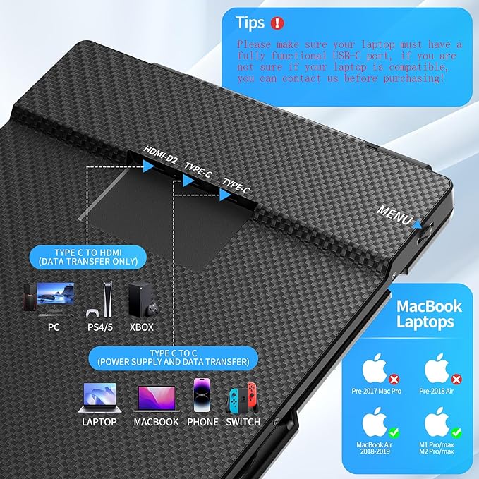 S2 14 ″ Triple Laptop Screen Extender – bosii