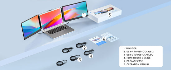 Bosii S2 14 ″ Triple Laptop Screen Extender Monitor